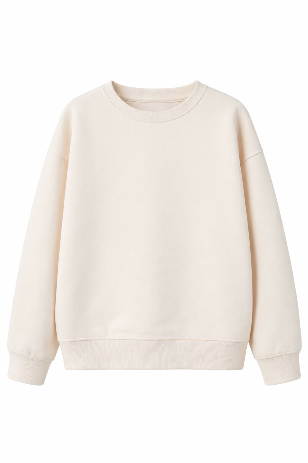 Cream round neck sweatshirt – threadent